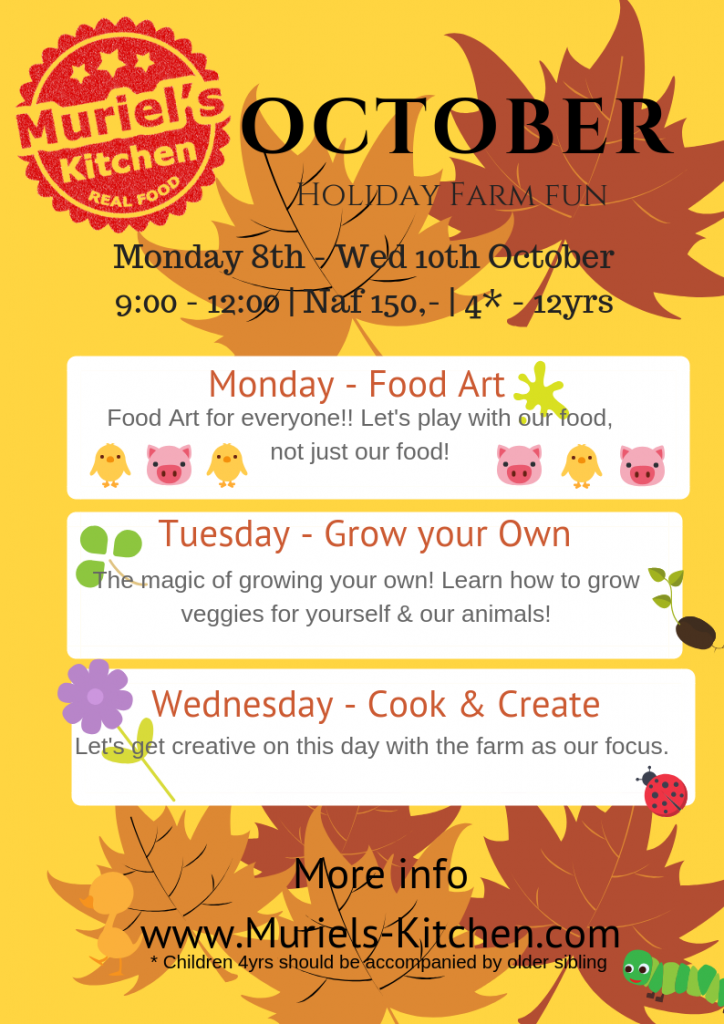 October holiday activities - Muriel's Kitchen Foundation